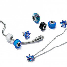NECKLACES PANDORA BLUE SHINY HERBAL NECKLACE 392387C02